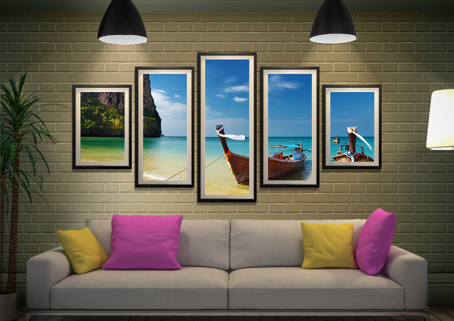 Thai Paradise Framed Split Panel Wall Art | Canvas Prints for Sale Cairns