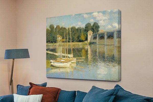 Monet Bridge at Argenteuil - Impressionist Canvas Print Perth