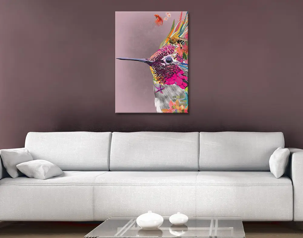 Abstract Hummingbird Karin Roberts Animal Illustration Canvas | Canvas ...