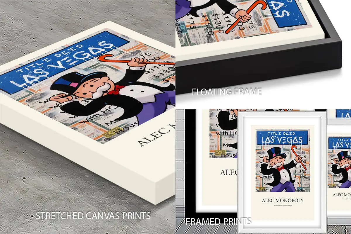 Monopoly Cane Up Vegas Alec Monopoly Art | Chic Office Design