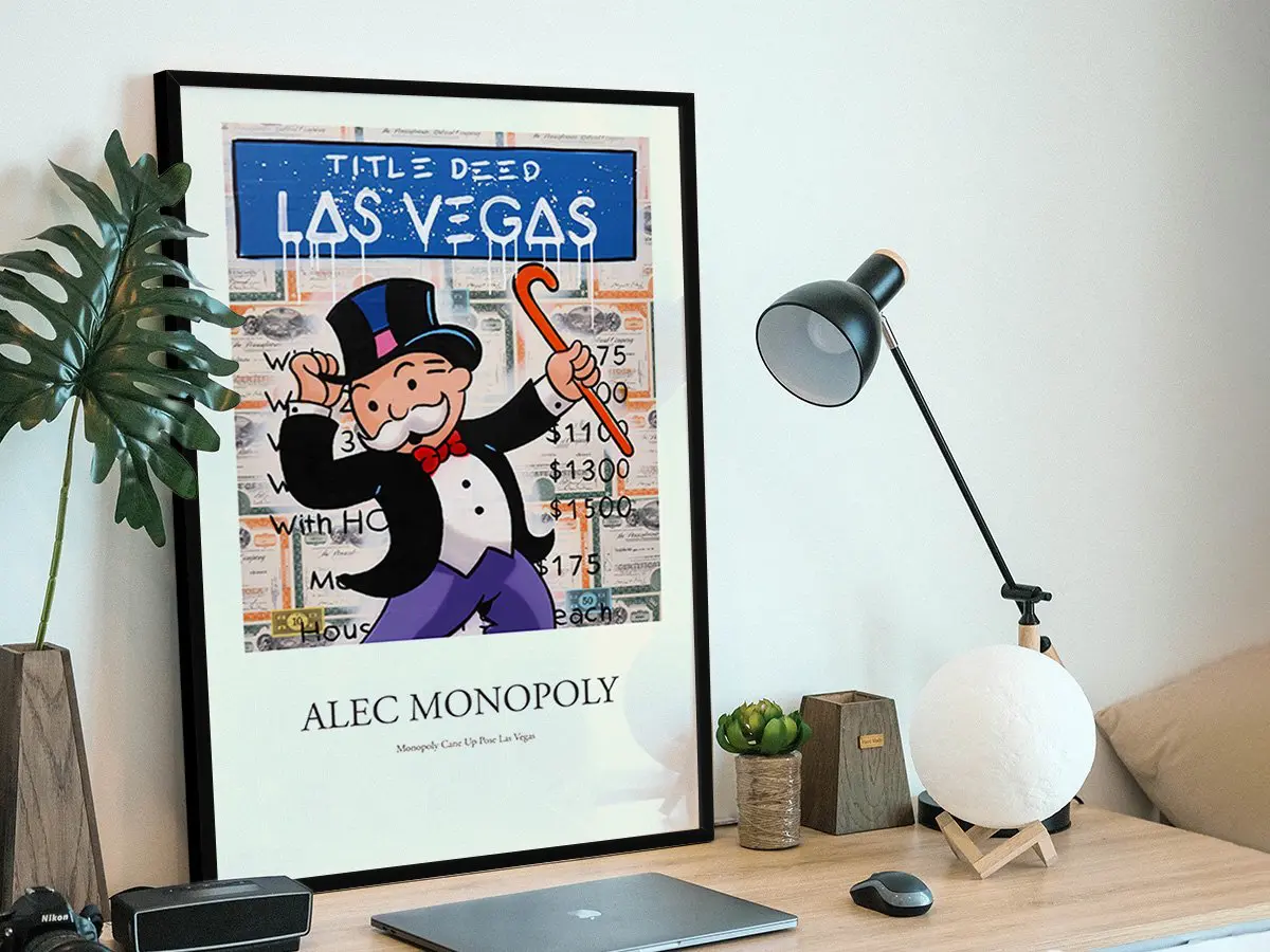 Monopoly Cane Up Vegas Alec Monopoly Art | Chic Office Design